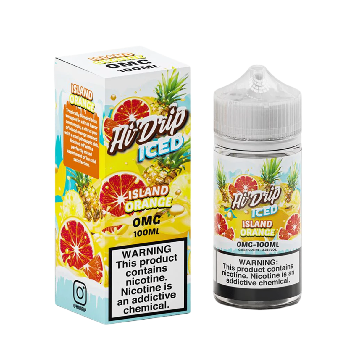 Hi Drip Iced Freebase Vape Juice 0 ~ 6 Mg Nic In 8 Flavors