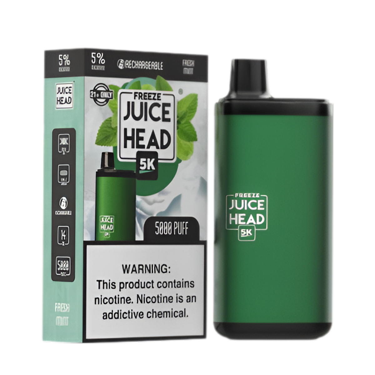 Juice Head 5K Freeze Disposable Vape | 5% Nic in 9 Flavors