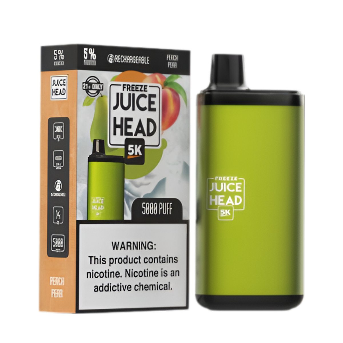 Juice Head 5K Freeze Disposable Vape | 5% Nic in 9 Flavors