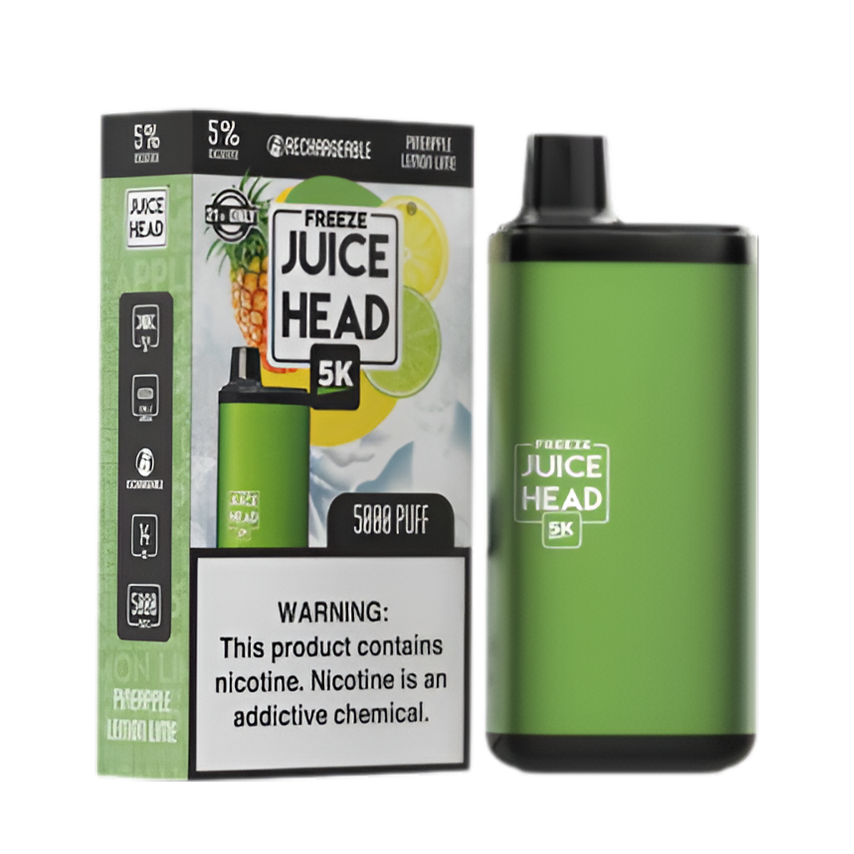 Juice Head 5K Freeze Disposable Vape | 5% Nic in 9 Flavors