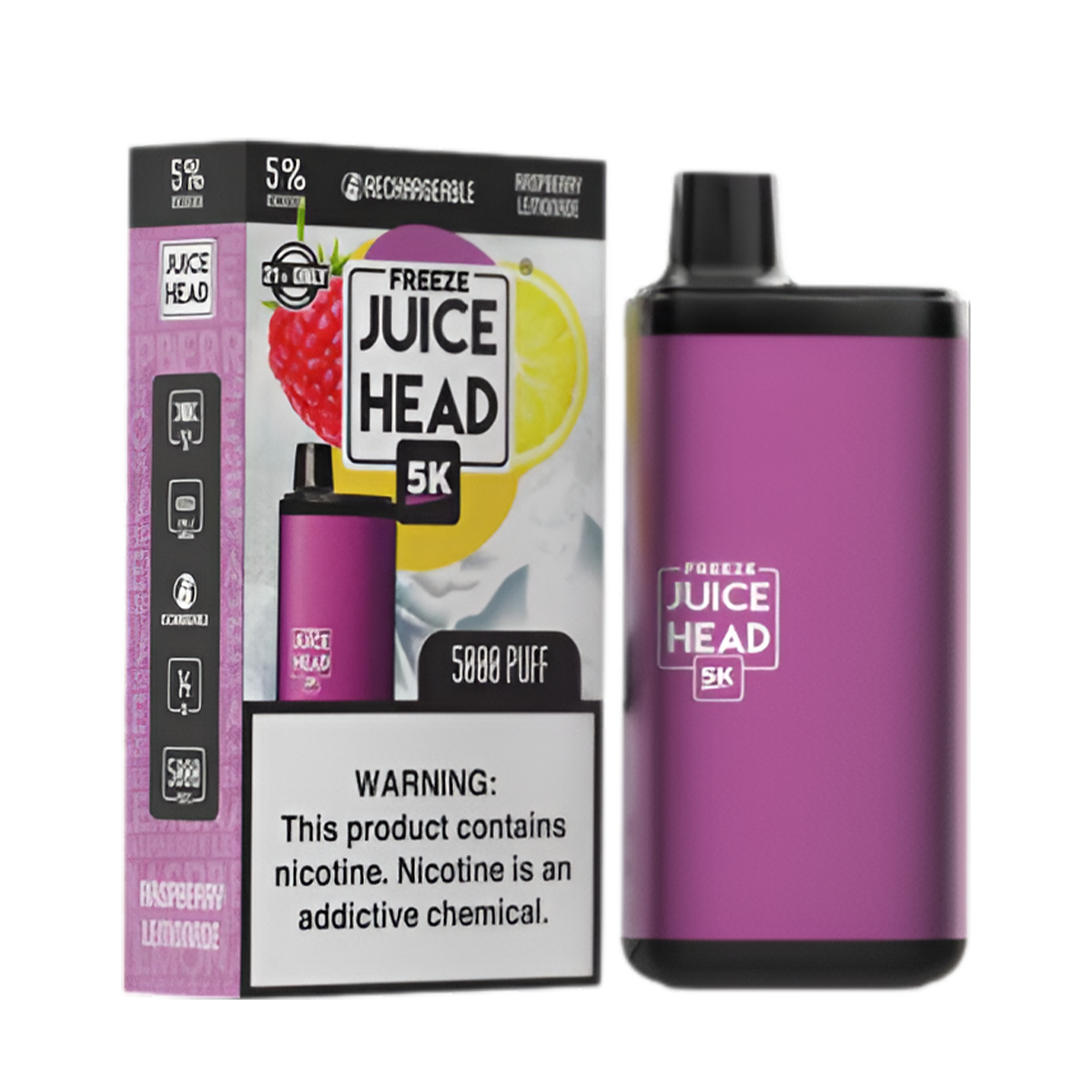 Juice Head 5K Freeze Disposable Vape | 5% Nic in 9 Flavors
