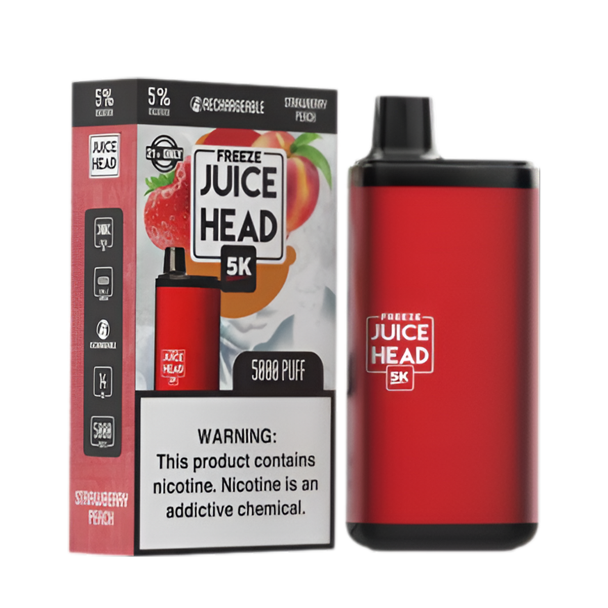 Juice Head 5K Freeze Disposable Vape | 5% Nic in 9 Flavors