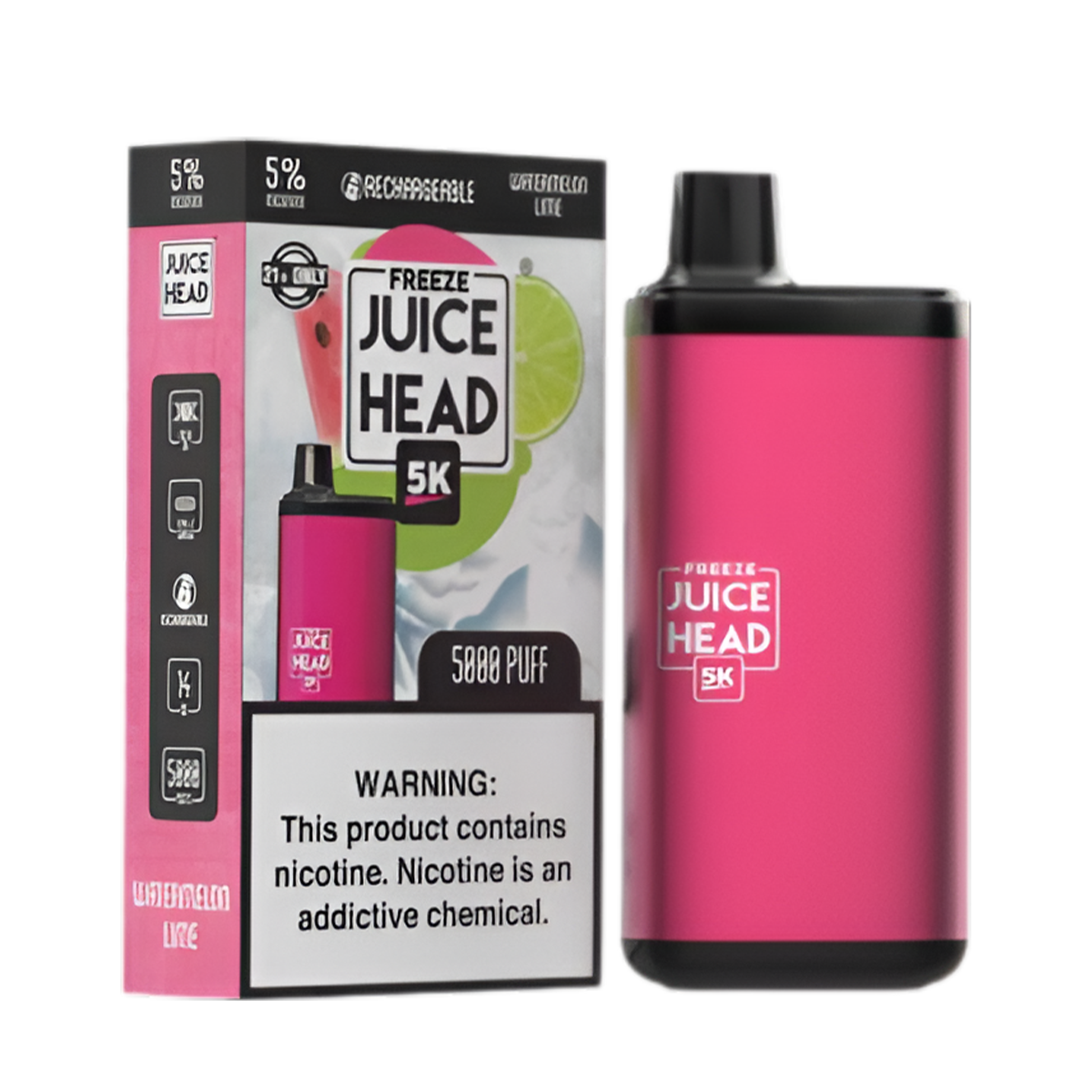 Juice Head 5K Freeze Disposable Vape | 5% Nic in 9 Flavors