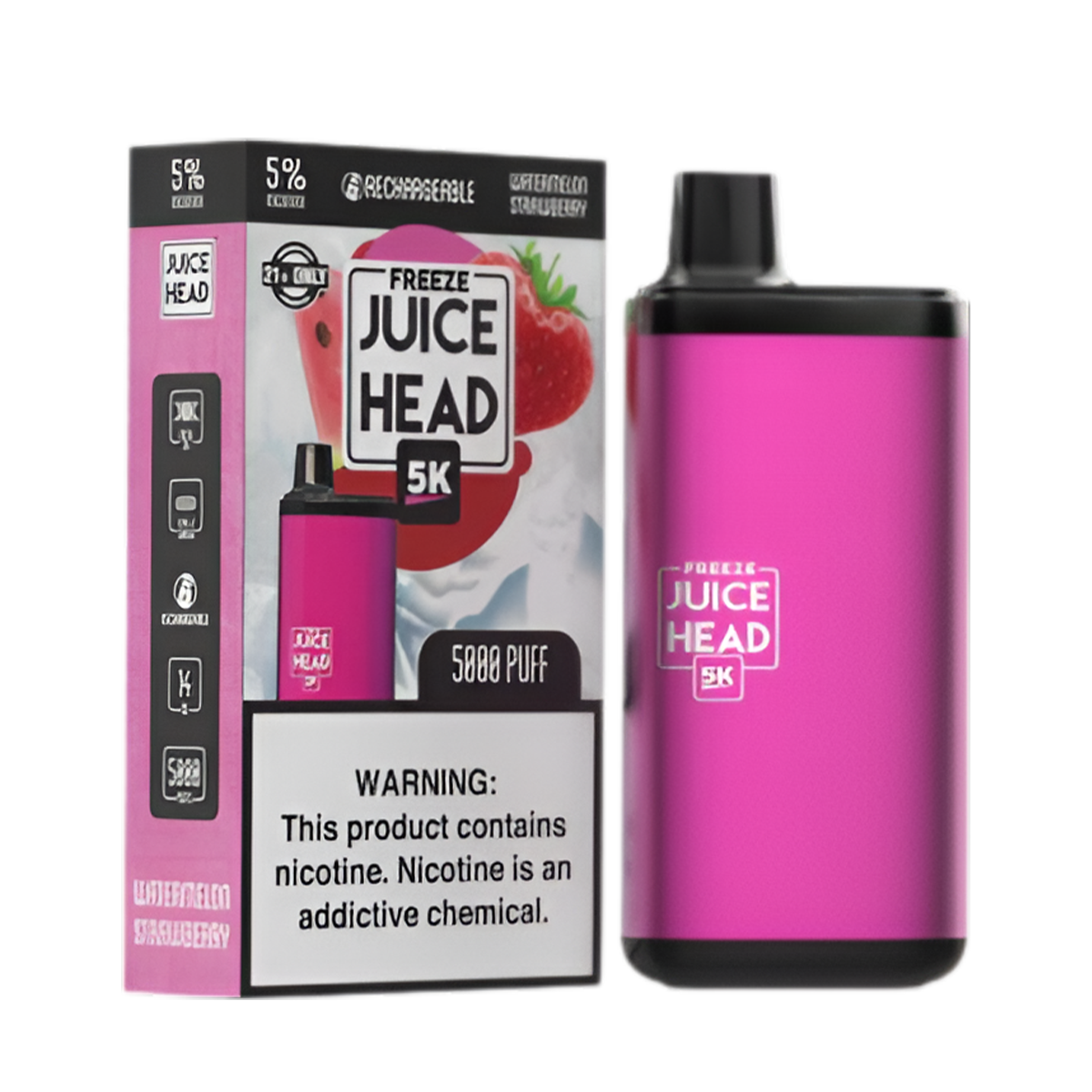 Juice Head 5K Freeze Disposable Vape | 5% Nic in 9 Flavors