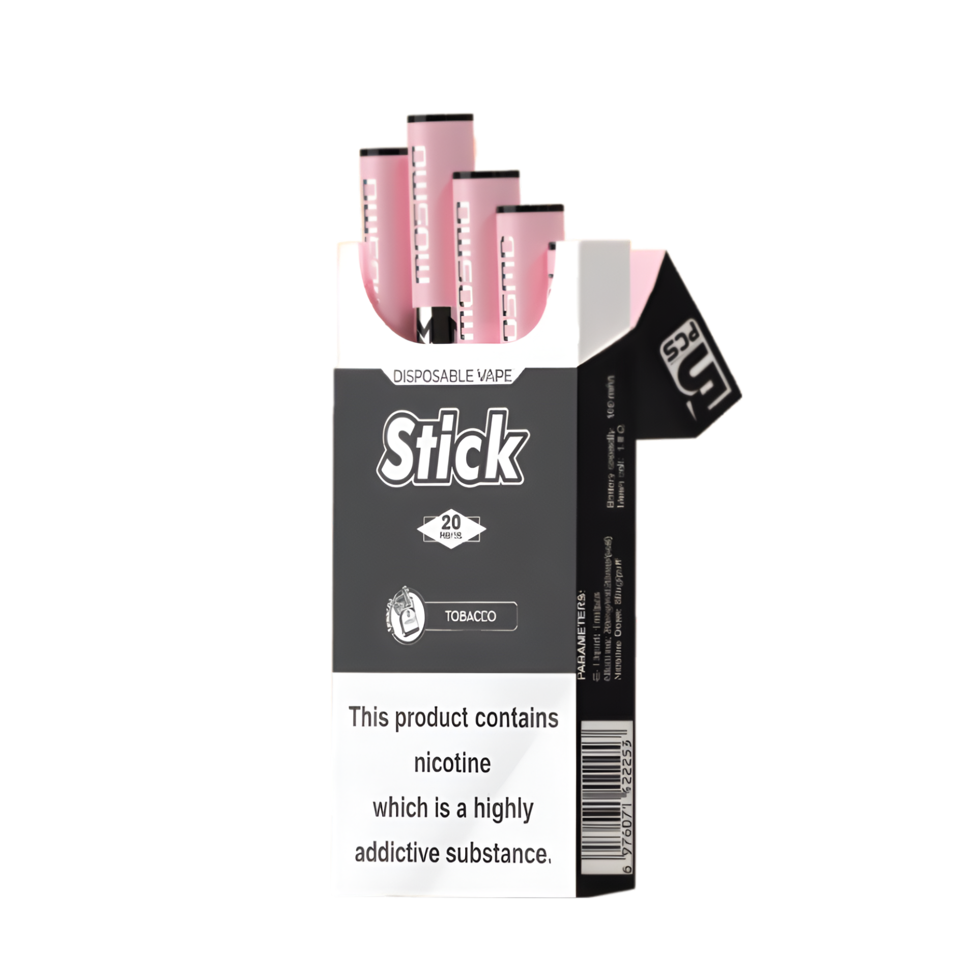 MOSMO Stick Disposable Vape | Cigarettes Design, Pack of 5