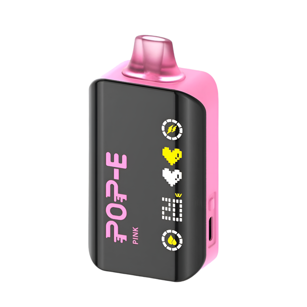 Pop-E 24K Disposable Vape| 2.1" LED Screen, Adjustable Power