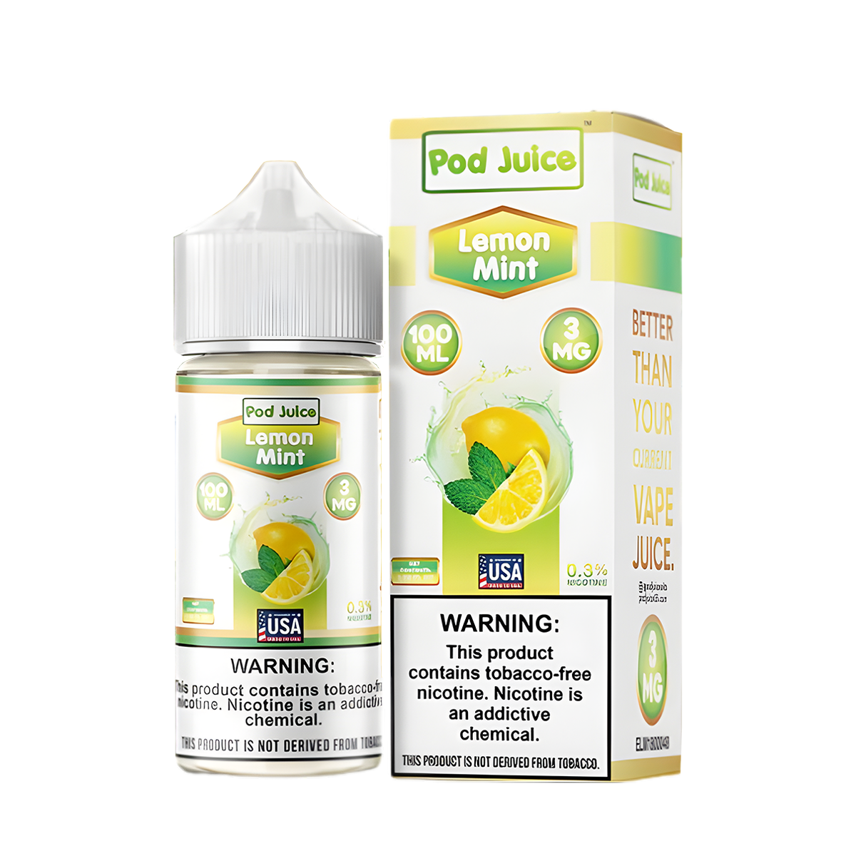 Pod Juice Freebase Vape Juice | 0 ~ 12 Mg Nic in 18 Flavors