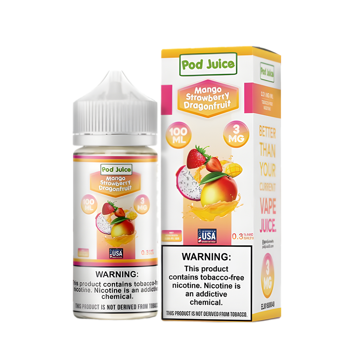 Pod Juice Freebase Vape Juice | 0 ~ 12 Mg Nic in 18 Flavors