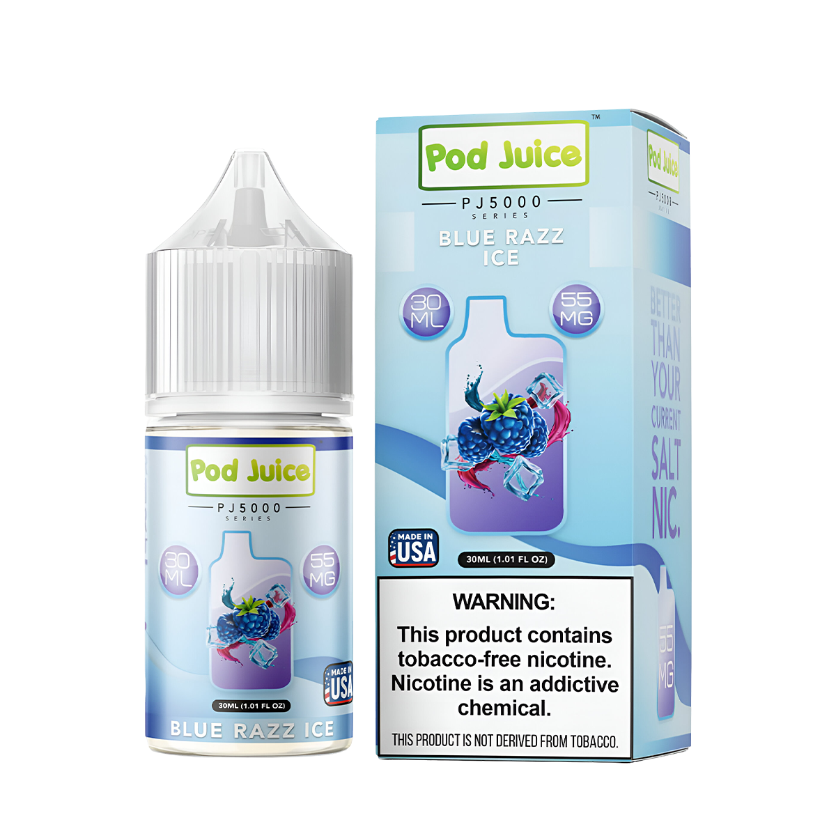 Pod Juice PJ5000 Salt Nicotine| 35 ~ 50 Mg Nic in 10 Flavors