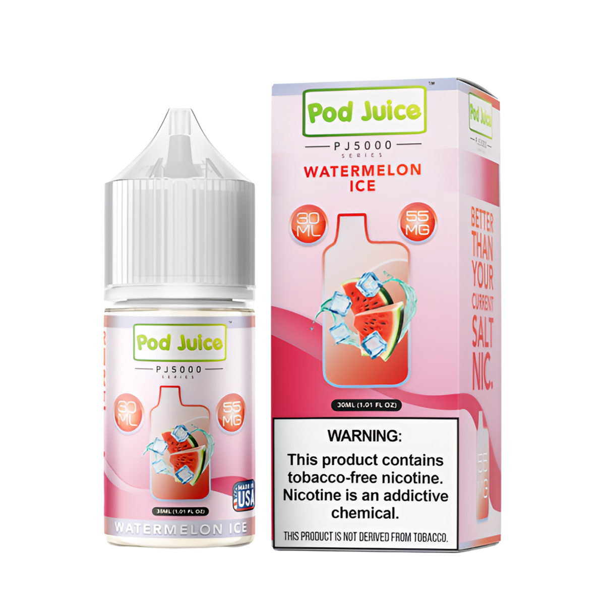 Pod Juice PJ5000 Salt Nicotine| 35 ~ 50 Mg Nic in 10 Flavors