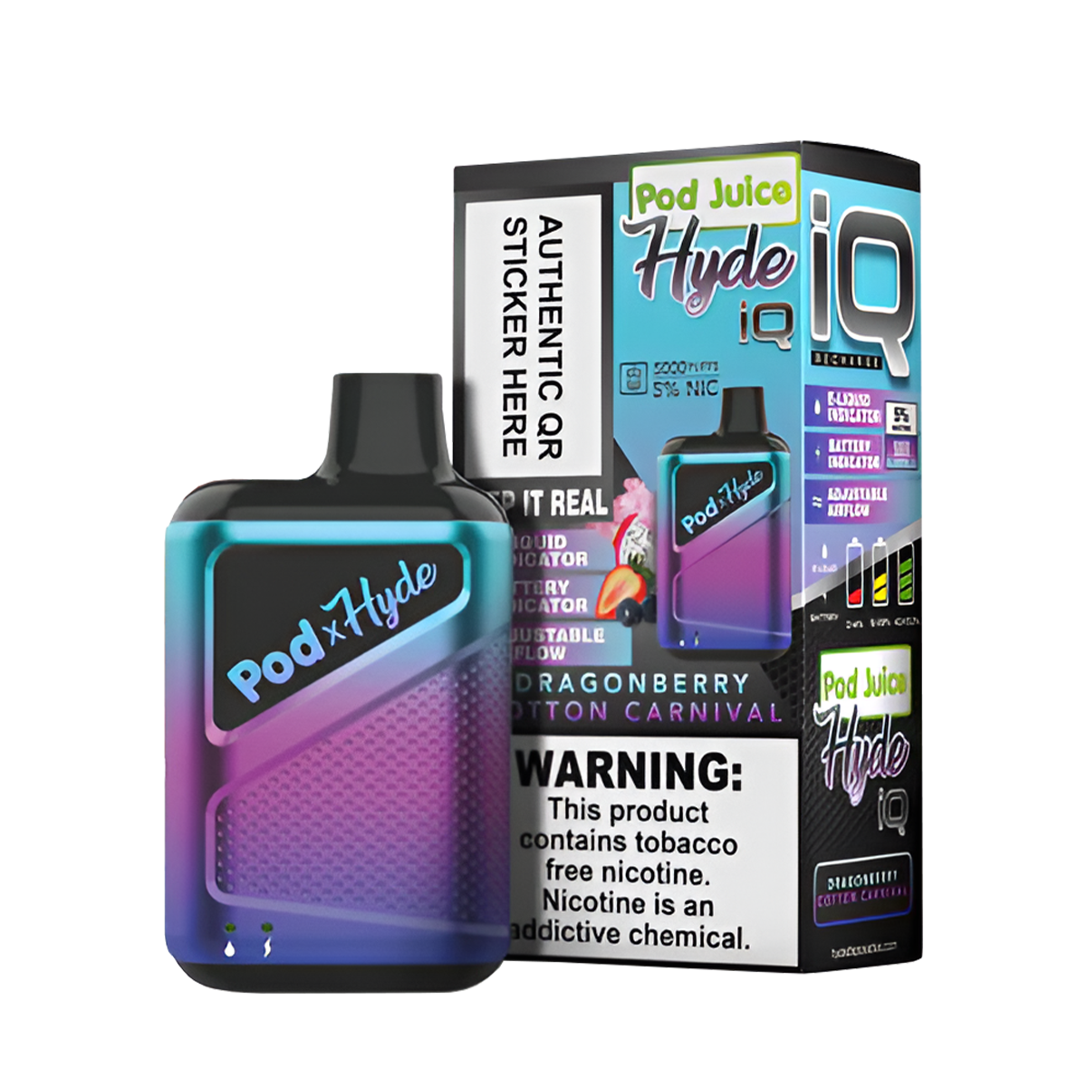 Pod Juice ☓ Hyde IQ Disposable Vape | 5% Nic in 17 Flavors