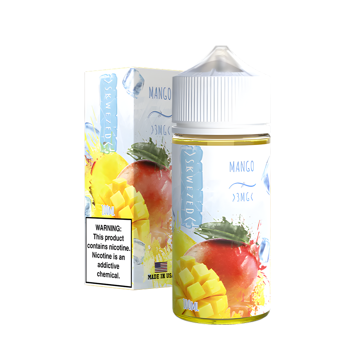 Skwezed Iced freebase Vape juice | 0 ~ 6Mg Nic in 14 Flavors