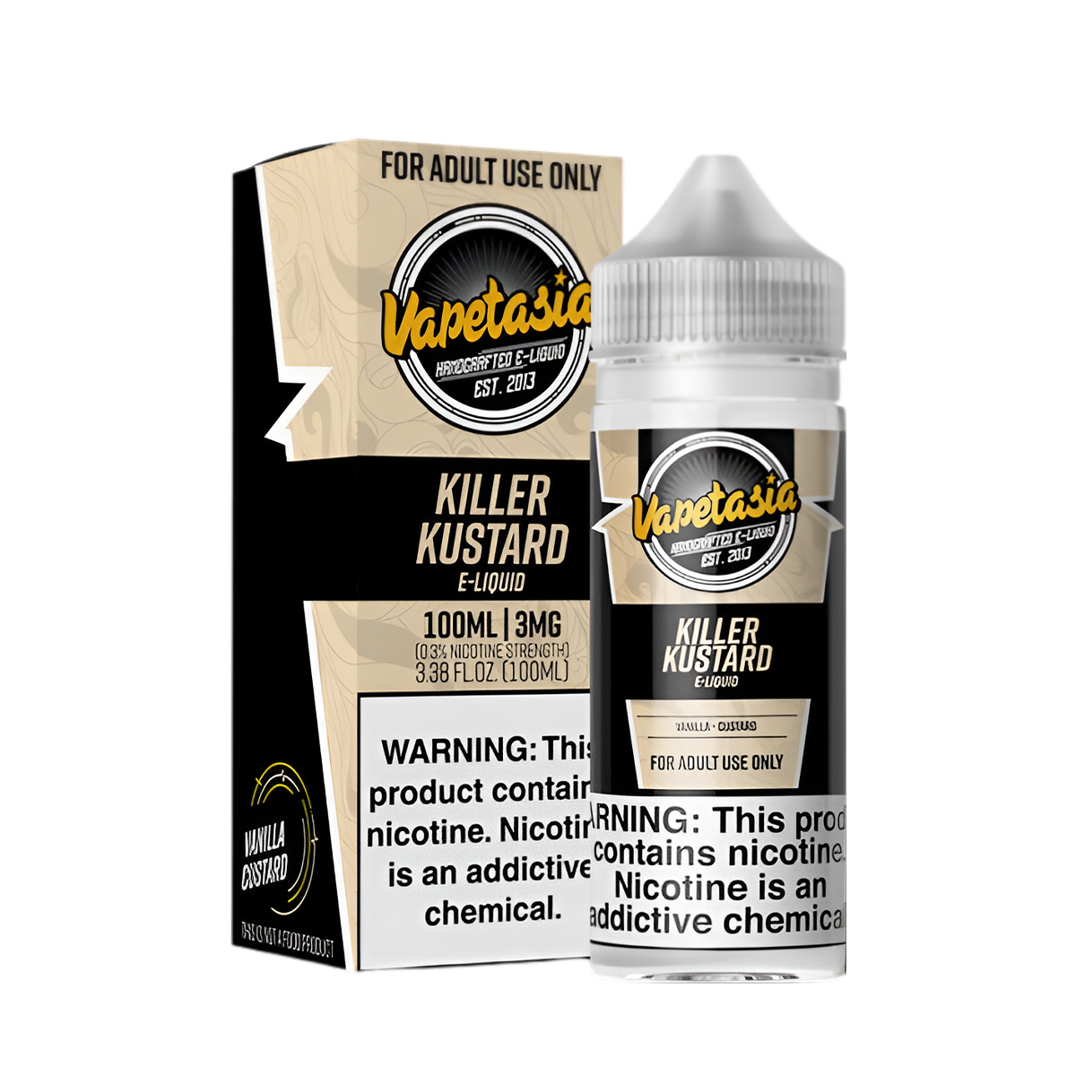 VapeTasia Killer Kustard Freebase | 0~12 Mg Nic in 5 Flavors